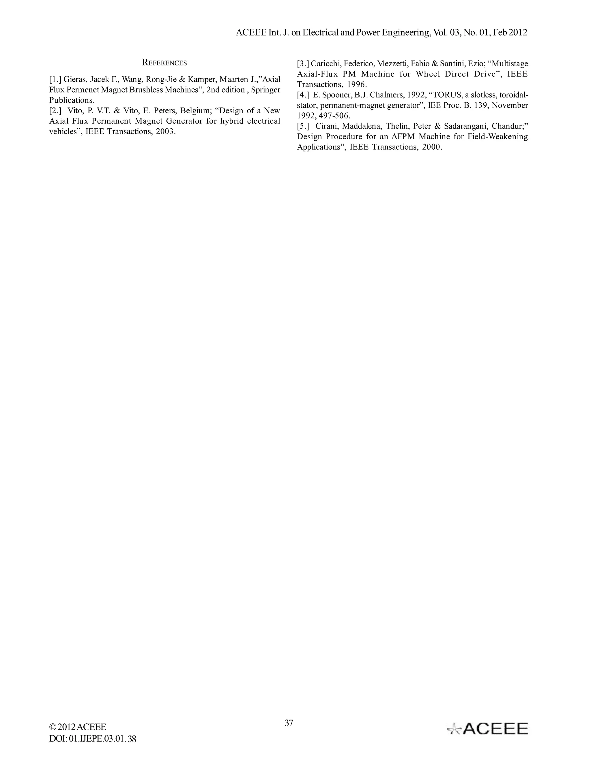 An Axial-Flux Permanent Magnet (AFPM) Generator for Defence ...
