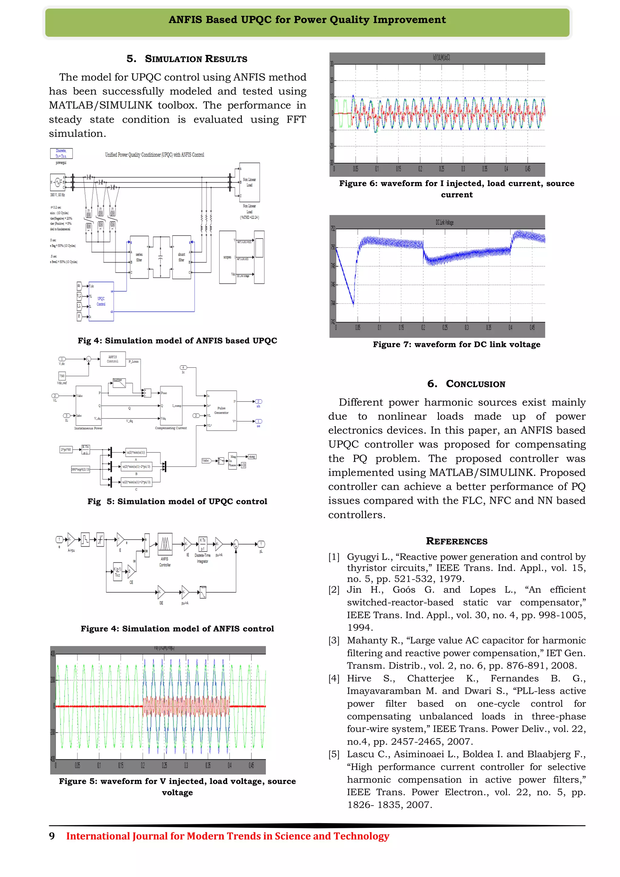 ANFIS Based UPQC for Power Quality Improvement | PDF