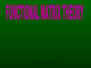 Functional matrix theory | PPT