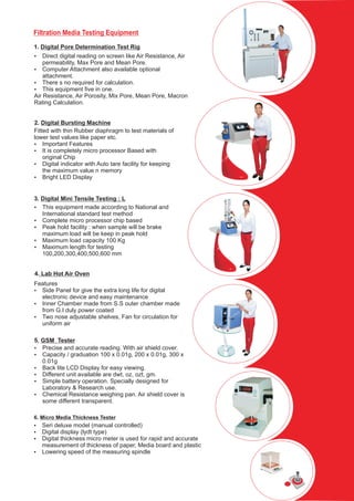 Testing/Manufacture/Flat Sheet Media | PDF