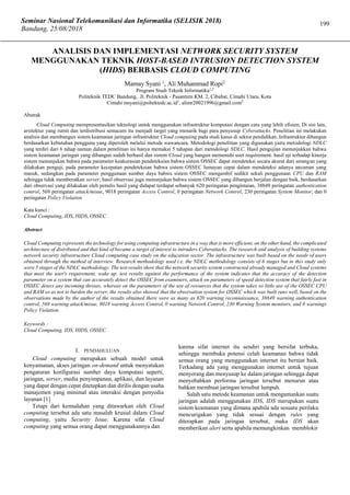 ANALISIS DAN IMPLEMENTASI NETWORK SECURITY SYSTEM MENGGUNAKAN TEKNIK HOST-BASED INTRUSION ...