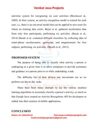 human activity recognization using machine learning with data analysis ...