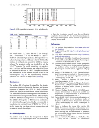 A novel reversed-phase liquid chromatographic method for the ...
