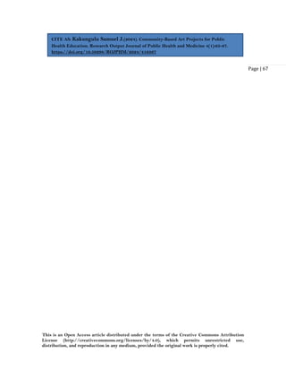 Community-Based Art Projects for Public Health Education (www.kiu.ac.ug ...
