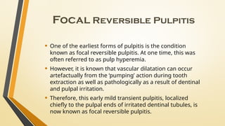 Pulpitis classification Oral Pathology.pptx