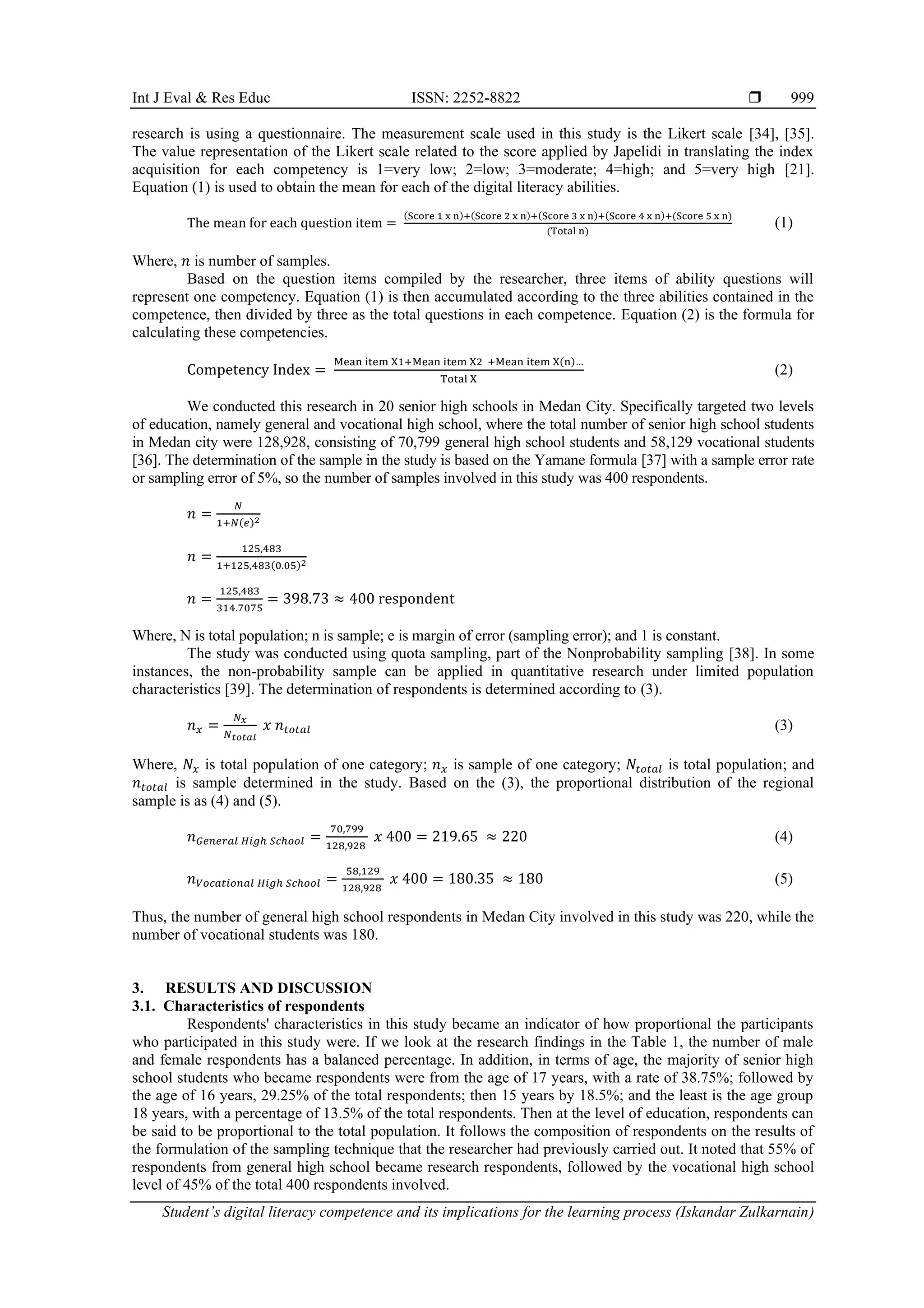 Student’s digital literacy competence and its implications for the learning process | PDF