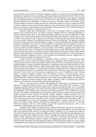 A mixed-methods study on the impact of experiential financial education ...