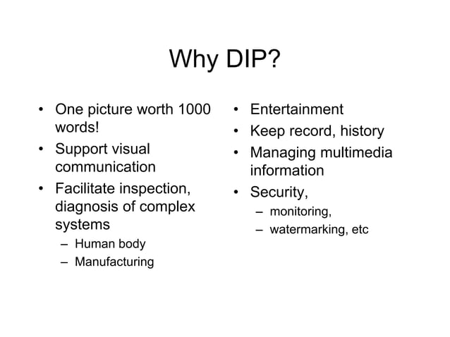 Introduction to Digital Image Processing | PPT