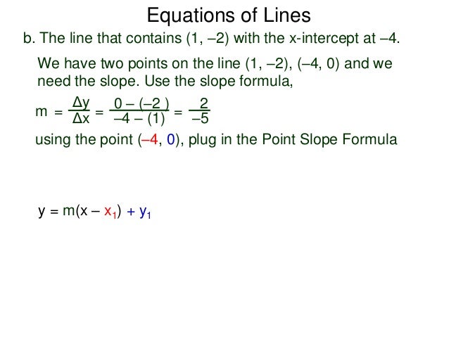 38 equations of lines-x