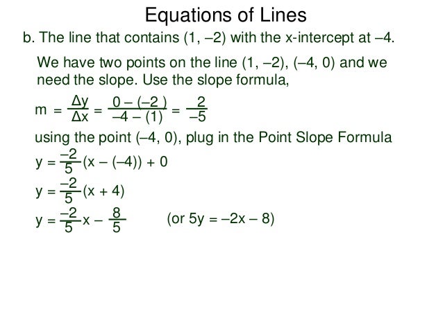 38 equations of lines-x