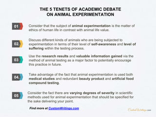 COMPLETE GUIDE ON HOW TO DEBATE ABOUT ANIMAL EXPERIMENTATION | PPTX ...