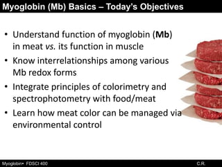 Myoglobin and Meat Color - by Chris Raines (@itweetmeat) | PPTX