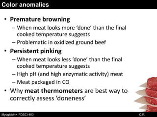 Myoglobin and Meat Color - by Chris Raines (@itweetmeat) | PPTX