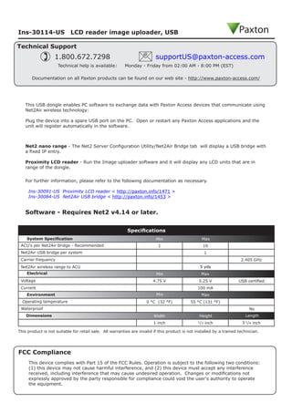 Paxton Access 380-592-US Instruction Manual | PDF