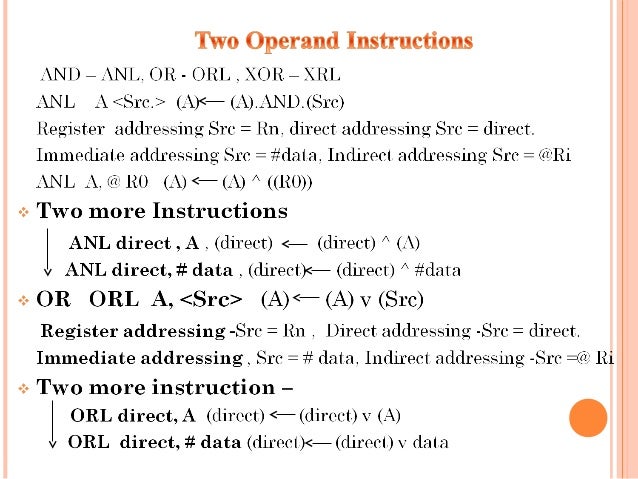 8051 Programming Instruction Set