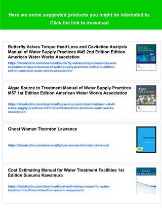 Water loss control manual 1st Edition Julian Thornton | PDF