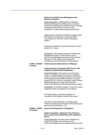 Ng, Timothy CV as of 14 May 2015 | DOC | Cloud Computing | Internet