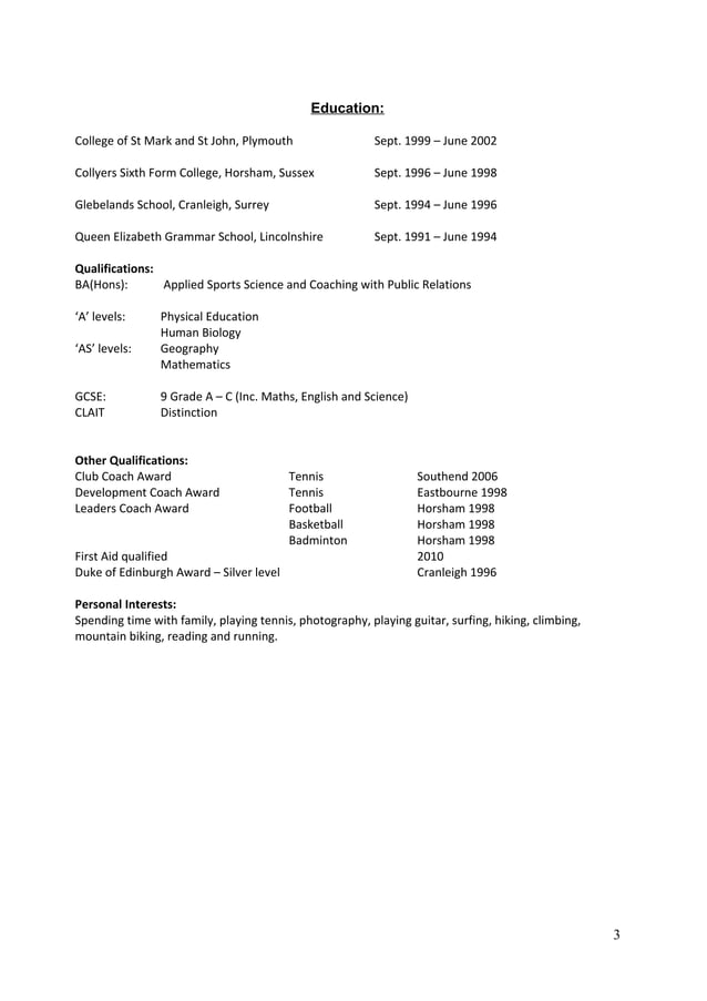 Matt Green CV final | PDF