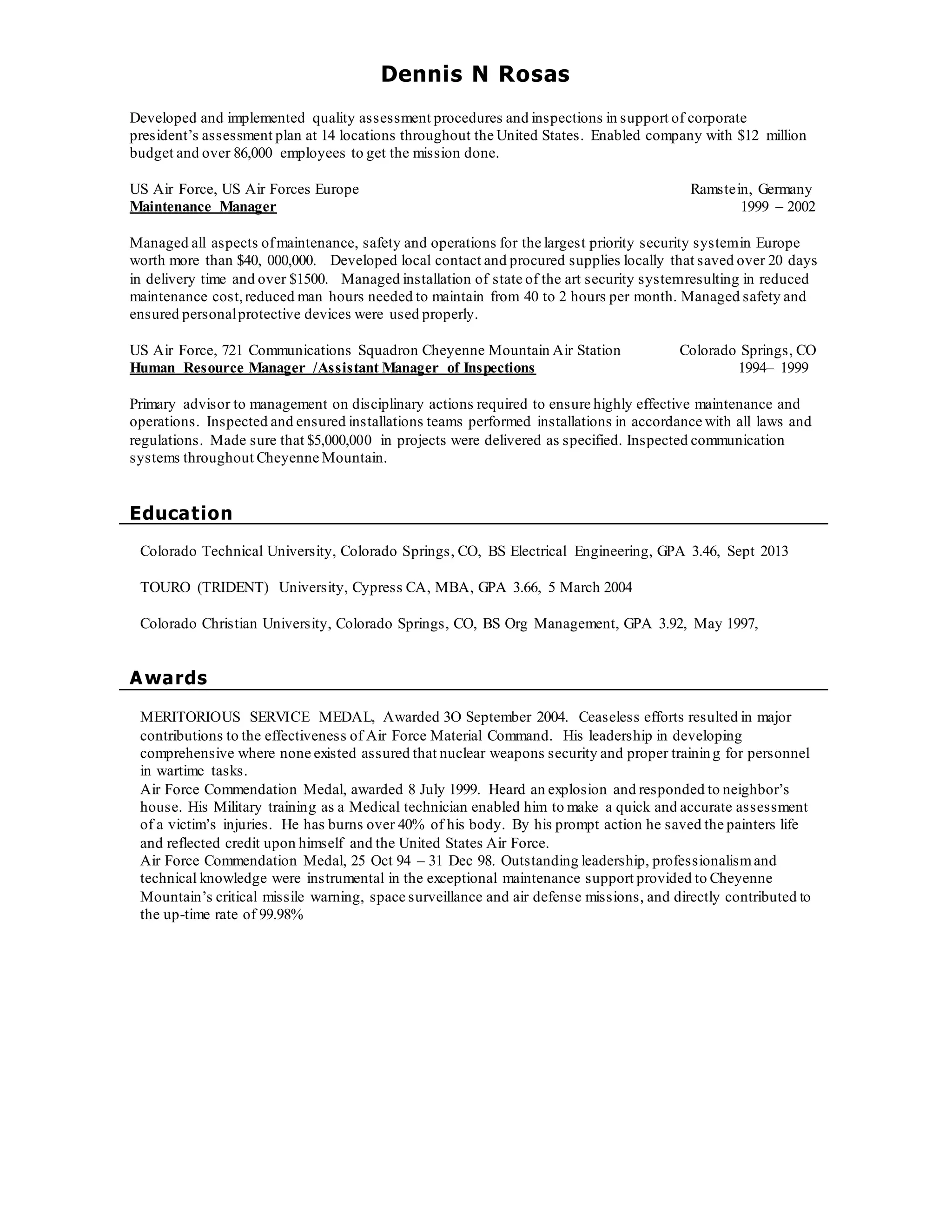 Dennis Rosas Resume July 2016 | DOCX