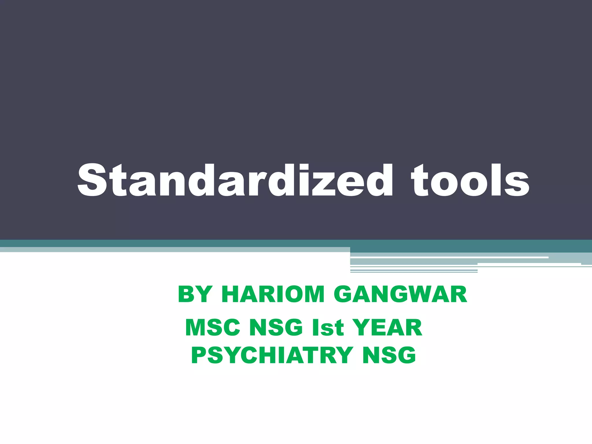 38105795 standardized-tools | PPTX | Standardized Testing | Educational ...