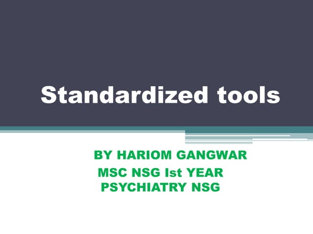 38105795 standardized-tools | PPTX | Standardized Testing | Educational ...