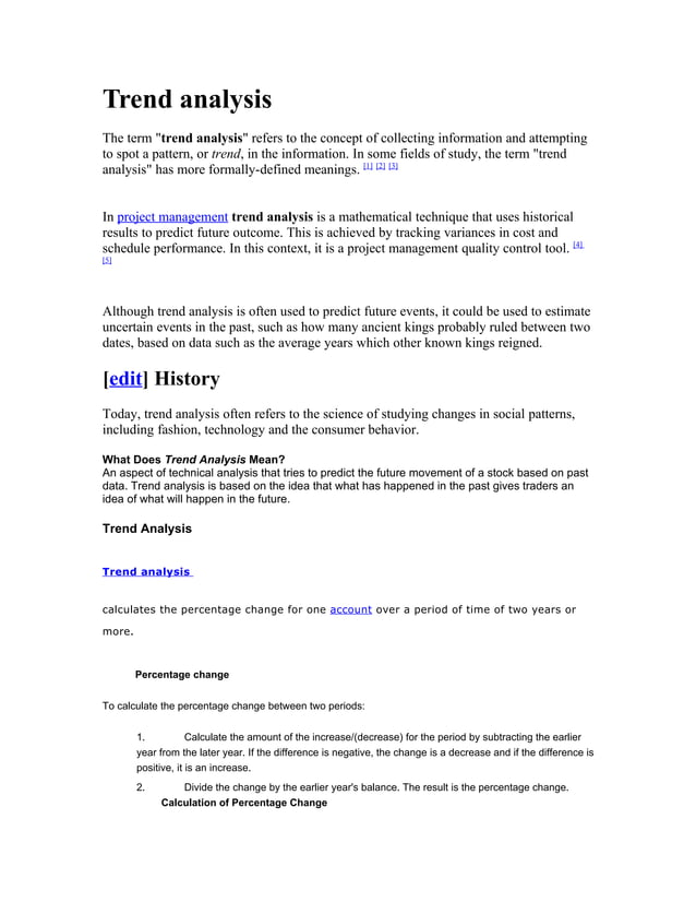 38111371 trend-analysis | PDF | Stocks and Bonds | Personal Investing