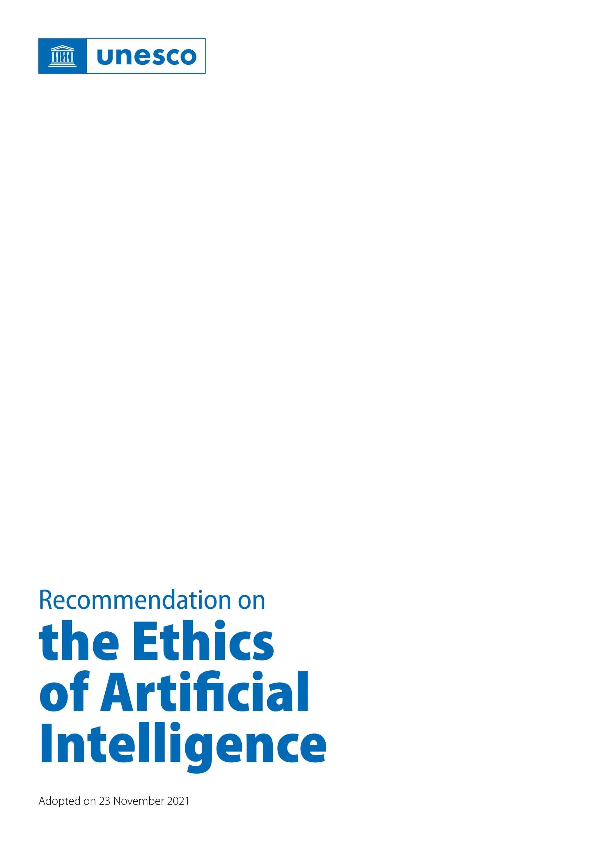 Recommendation on the Ethics of Artificial Intelligence | PDF