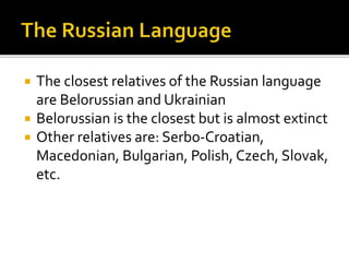 Russian for Beginners | PPTX | Programming Languages | Computing