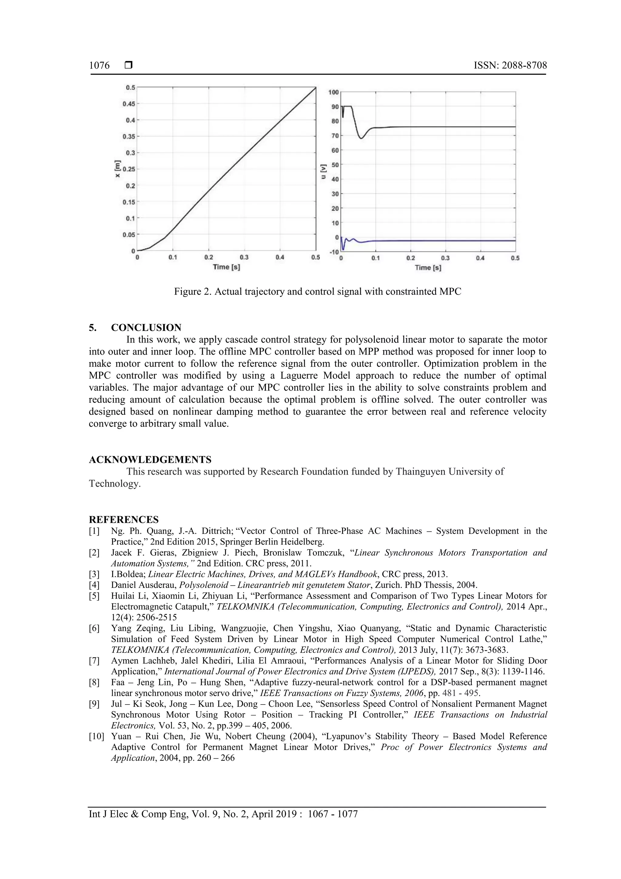 Multi parametric model predictive control based on laguerre model for permanent magnet linear ...