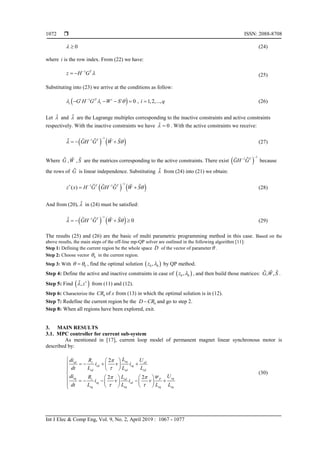 Multi parametric model predictive control based on laguerre model for permanent magnet linear ...