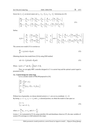 Multi parametric model predictive control based on laguerre model for permanent magnet linear ...