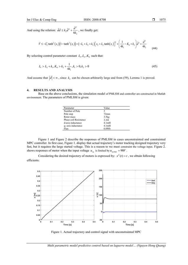 Multi parametric model predictive control based on laguerre model for permanent magnet linear ...
