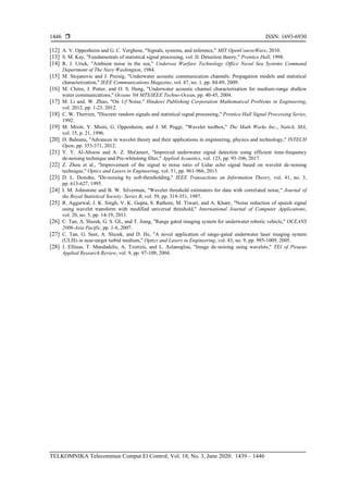 Image denosing in underwater acoustic noise using discrete wavelet ...