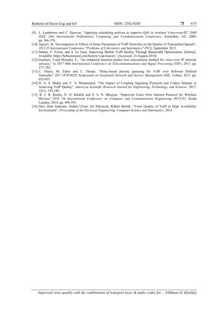 Improved voice quality with the combination of transport layer & audio codec for wireless ...