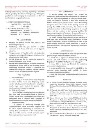 Online Handwriting Recognition using HMM | PDF