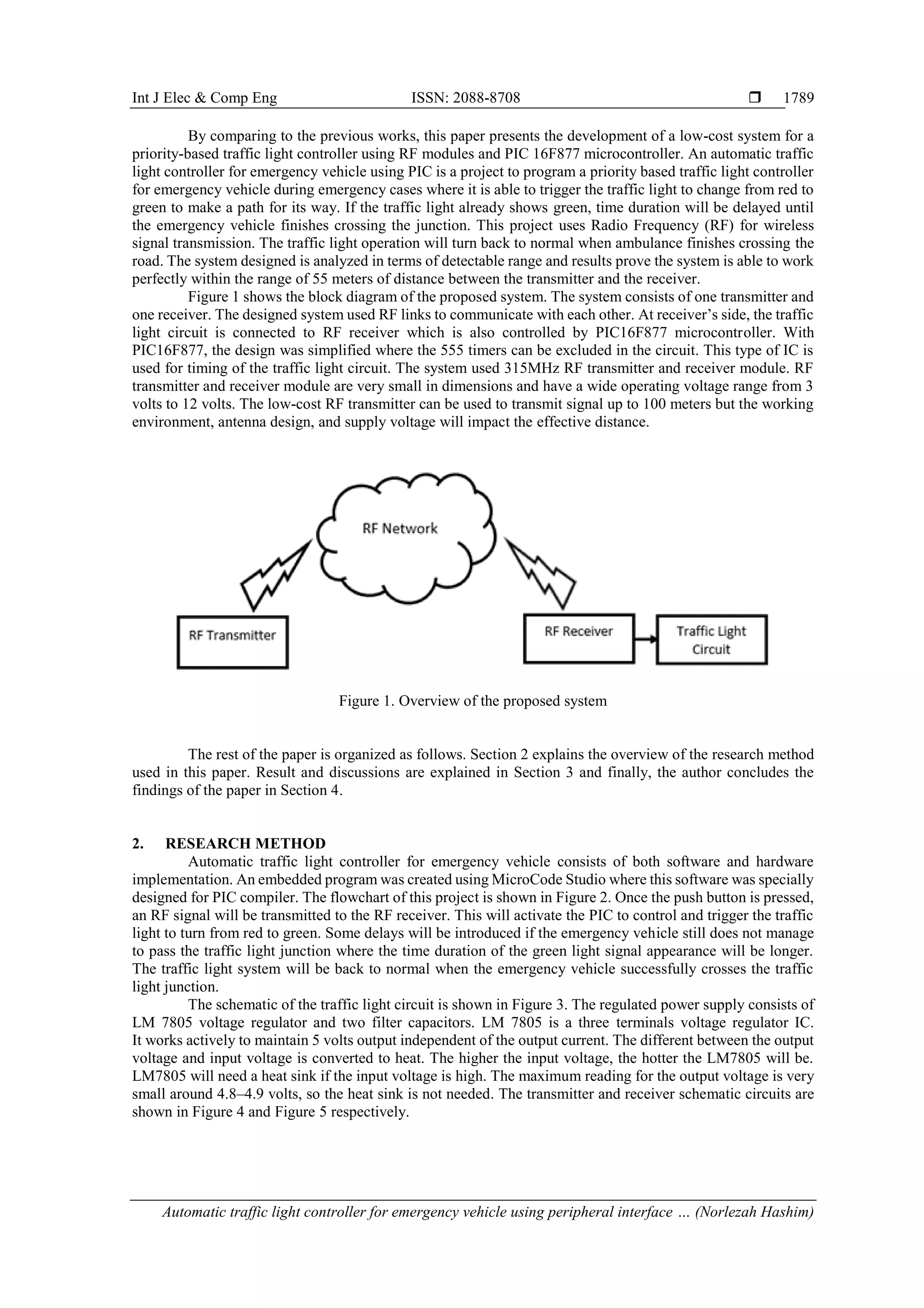 Automatic traffic light controller for emergency vehicle using peripheral interface controller ...