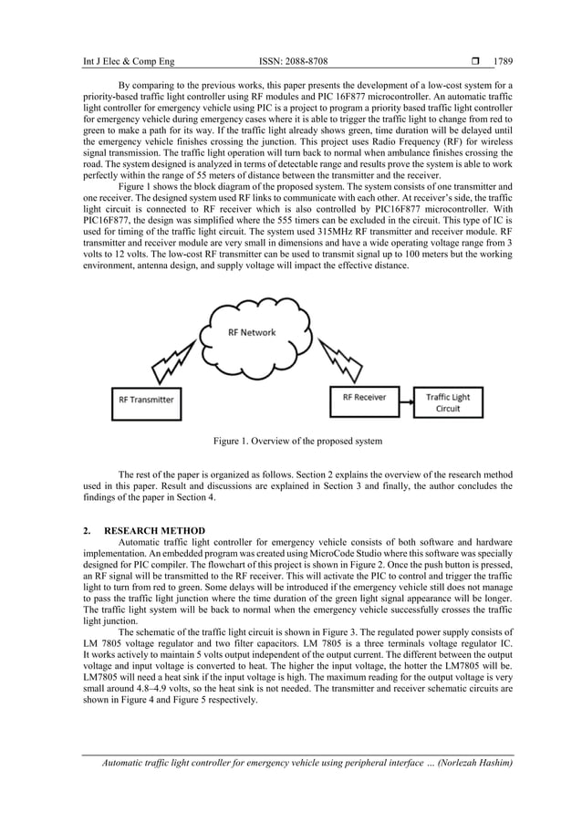 Automatic traffic light controller for emergency vehicle using peripheral interface controller ...