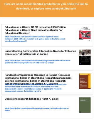 Operations Research Center at MIT Ingrid Yoerg Larson | PDF
