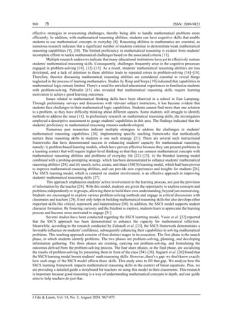 Enhancing mathematical reasoning: role of the search, solve, create ...