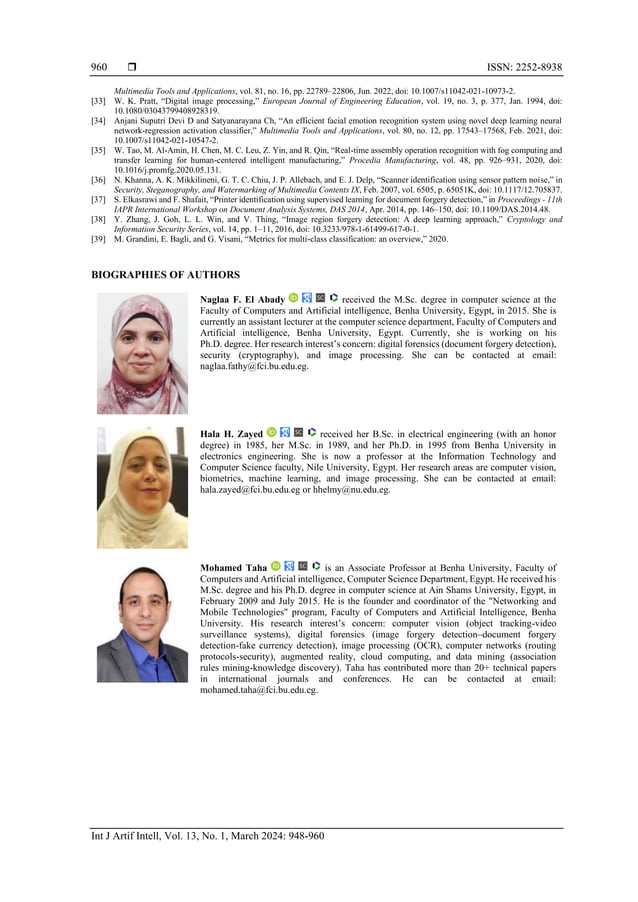 Source printer identification using convolutional neural network and transfer learning approach ...