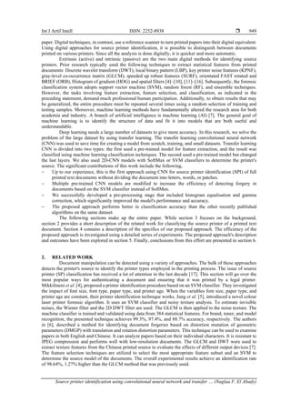 Source printer identification using convolutional neural network and transfer learning approach ...