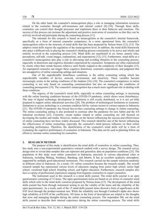 Identification of counselor mind process on online counseling | PDF