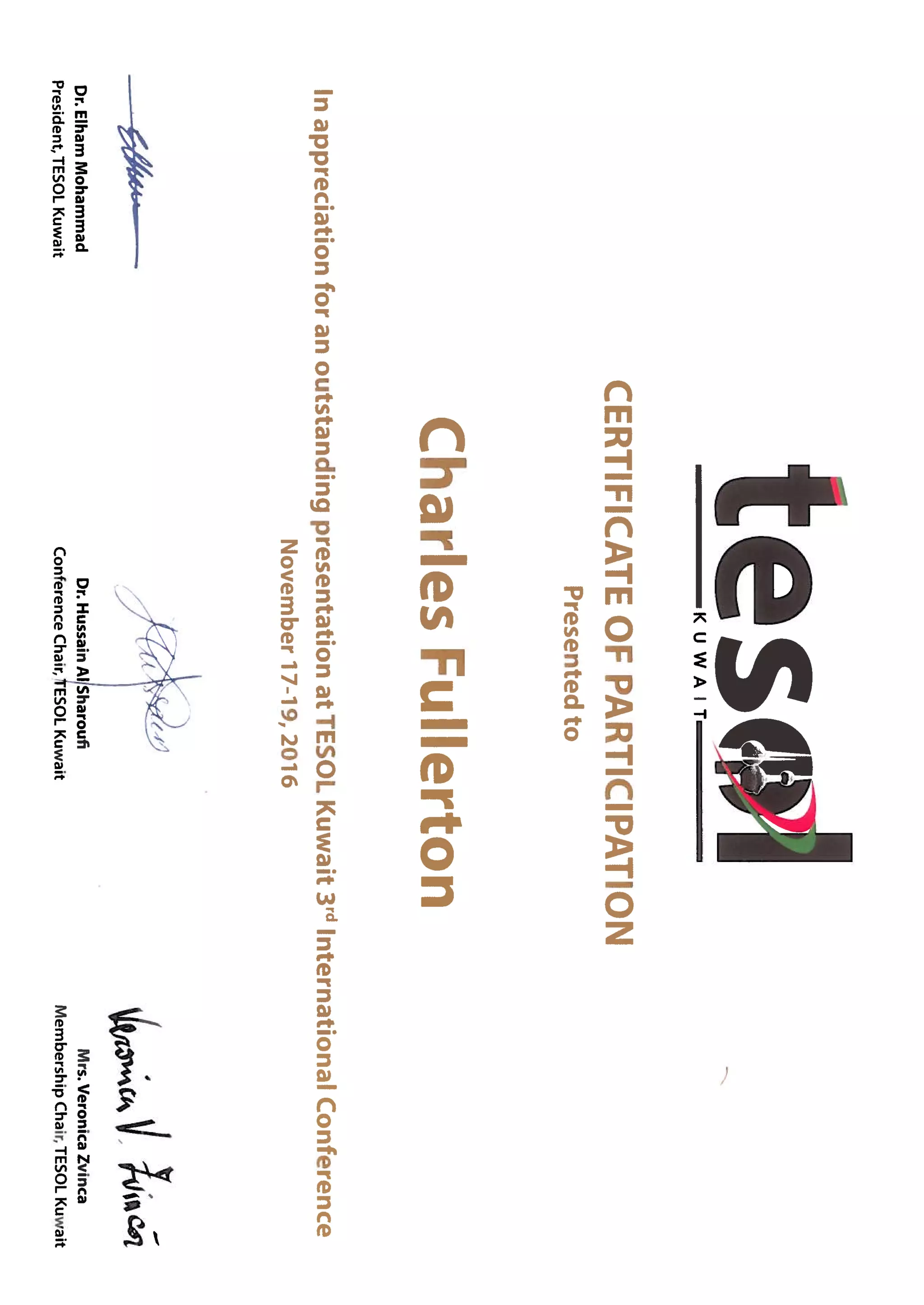 Kuwait TESOL Presenter | PDF