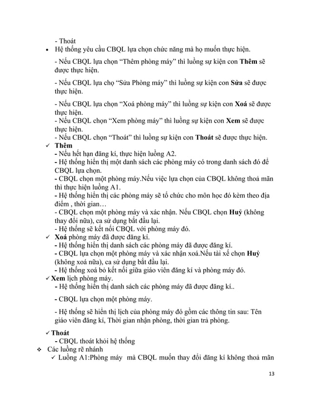 BÀI TẬP LỚN PHÂN TÍCH THIẾT KẾ HỆ THỐNG: Hệ thống quản lý phòng máy thực hành của khoa Công nghệ ...