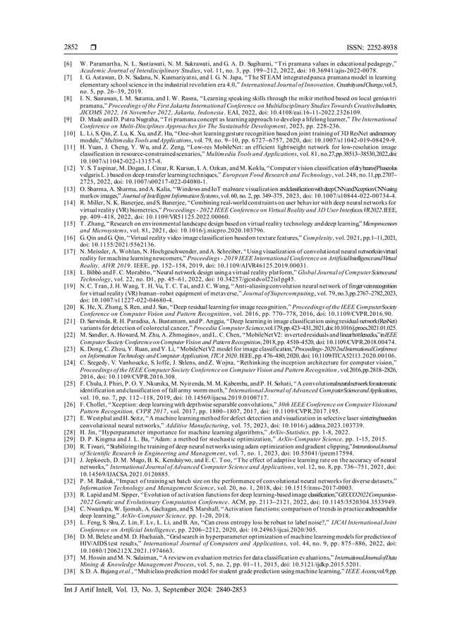 Classification of Tri Pramana learning activities in virtual reality ...