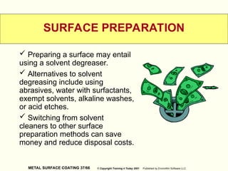 SURFACE COATINGS - METAL CUSTOMIZED ENVIRONMENTAL | PPT