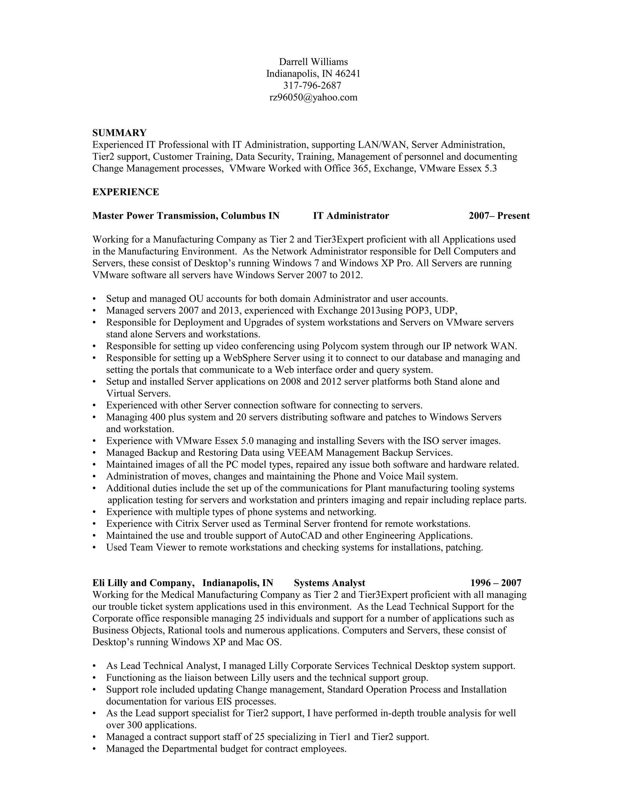 Darrell_Williams_resume Server | DOC