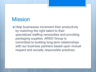 ARSO-Presentation | PPT