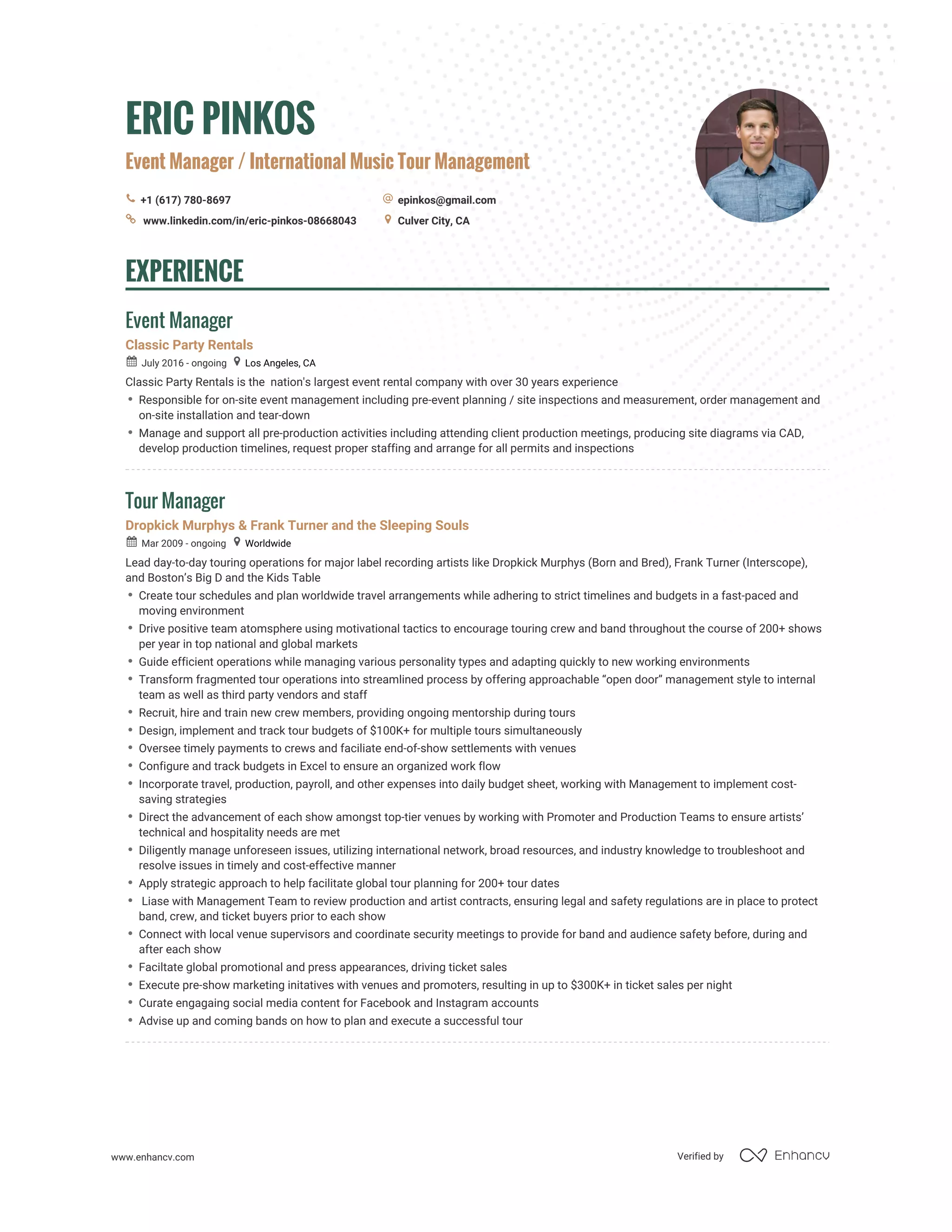 Eric Pinkos 2016 | PDF