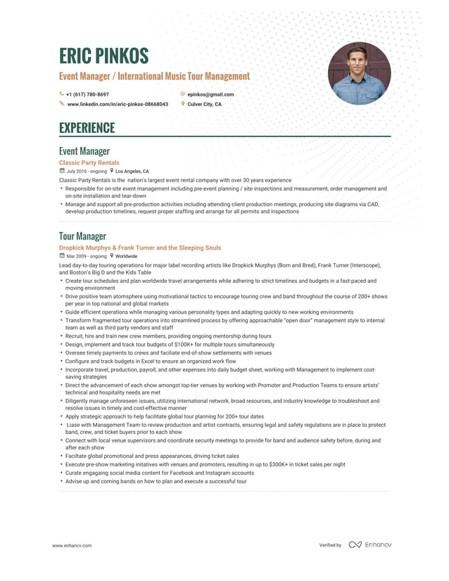 Eric Pinkos 2016 | PDF